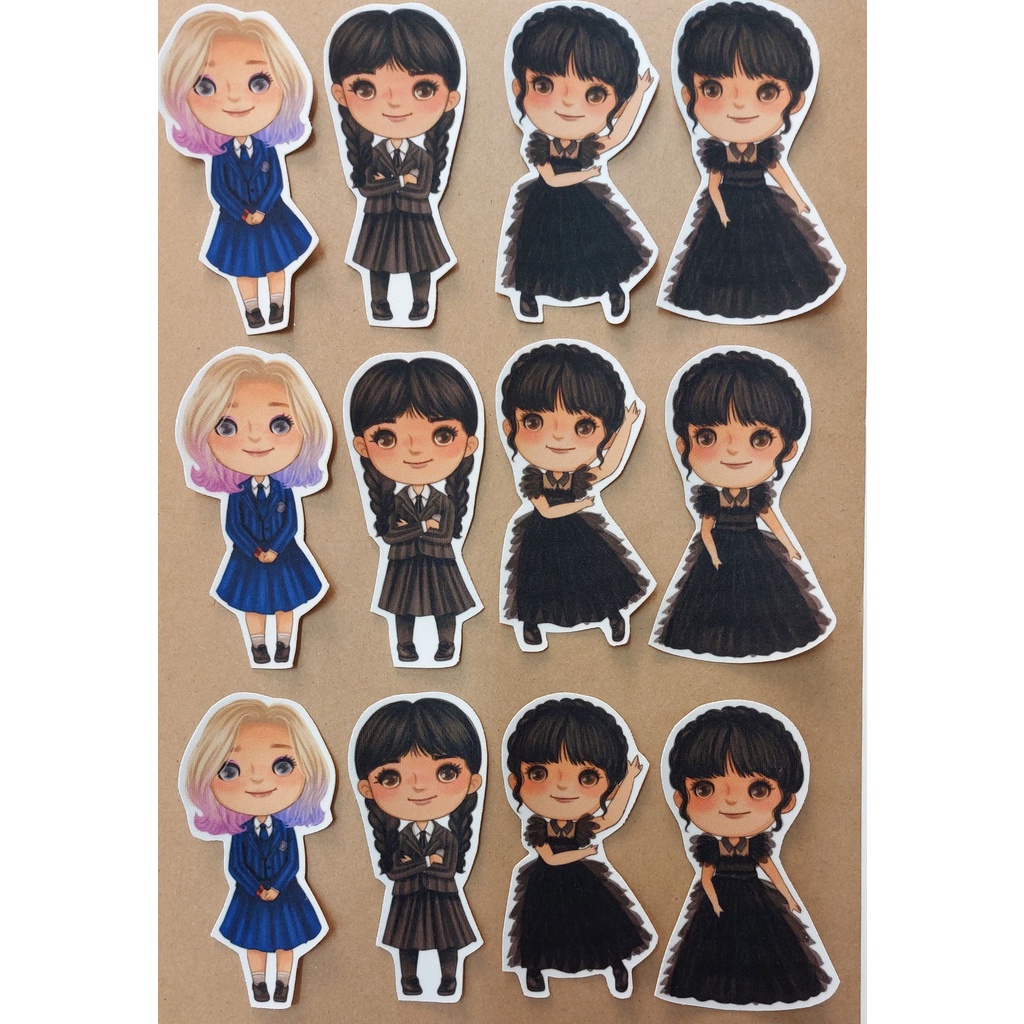 Apliques Wandinha e Enid Escudo Família Addams Estampado Termocolante ...