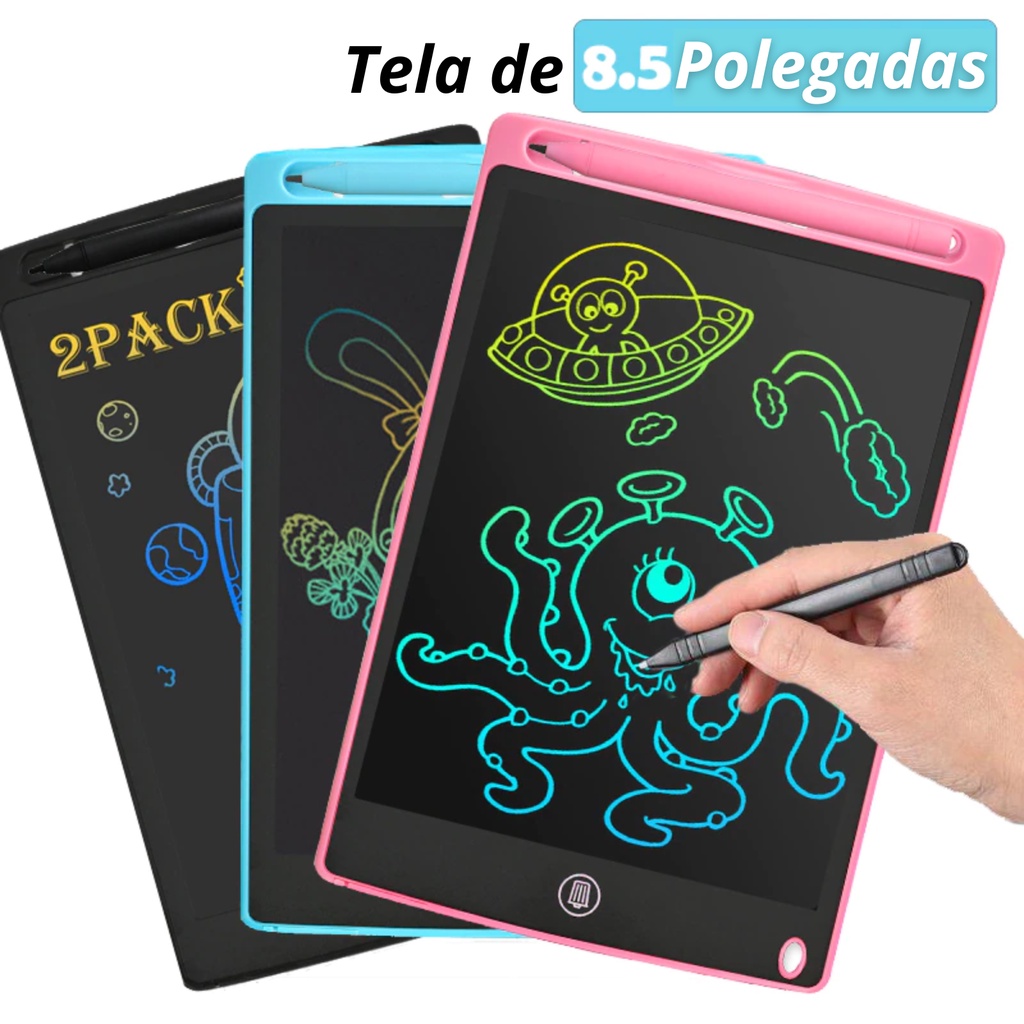 Lousa Mágica Tela Lcd Tablet Infantil De Escrever E Desenhar 8 Polegadas | Shopee Brasil
