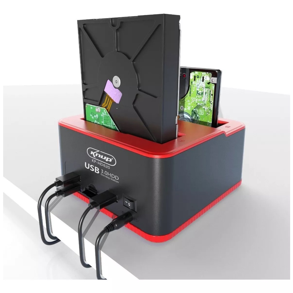 Dock Station P/ 2 Hd Usb 3.0 Sata 2,5'' E 3,5' E-sata Knup - Faz a Boa!