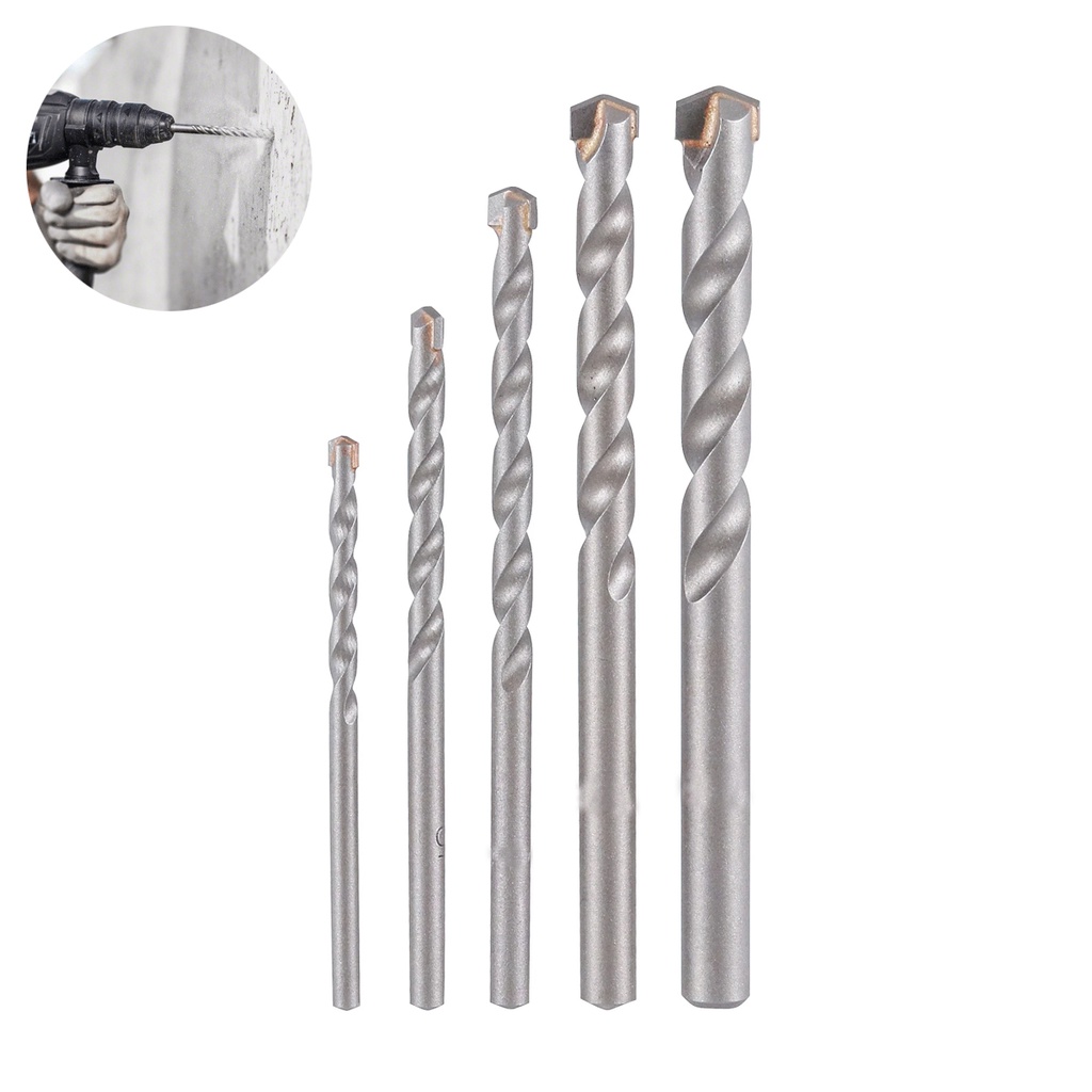 Kit Jogo de Broca Concreto Parede Bloco 4 á 10mm Videa 5 Peças | Shopee ...