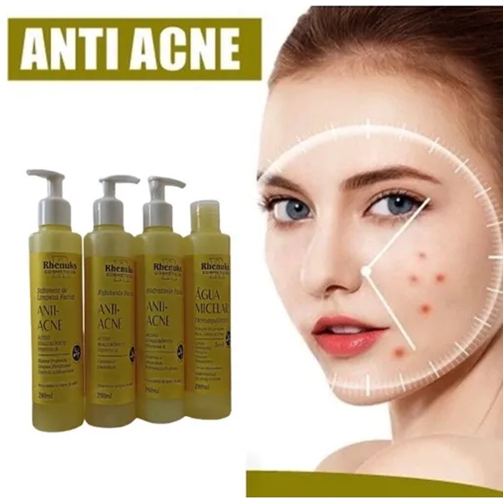 Kit Skin Care Tratamento Facial Anti-Acne, Espinhas e Cravos- Maquiagem - Sabonete Antisséptico ...