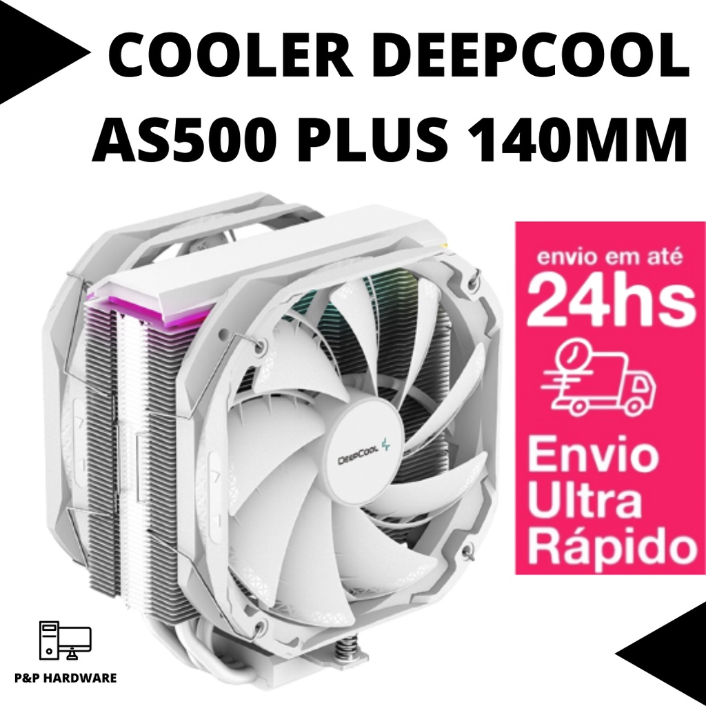 Cooler Para Processador DeepCool AS500 PLUS WH, 140mm, ARGB, Intel-AMD ...