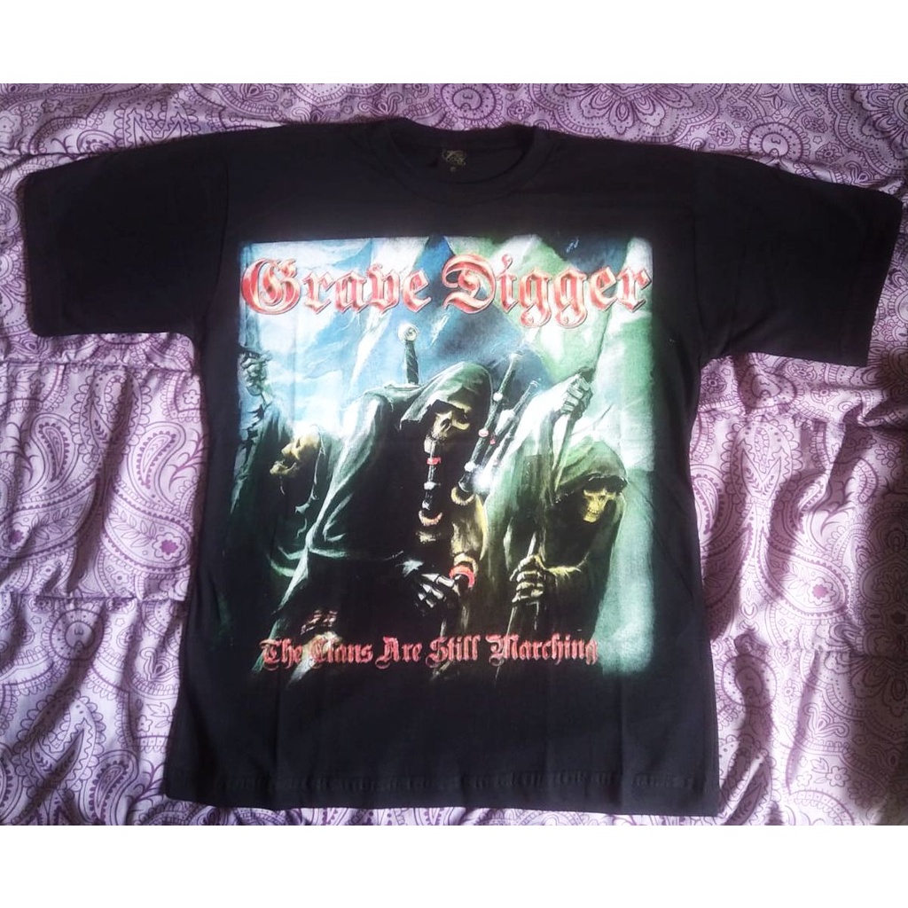 Camiseta GRAVE DIGGER The Clans are Still Marching Banda Heavy Metal P ...