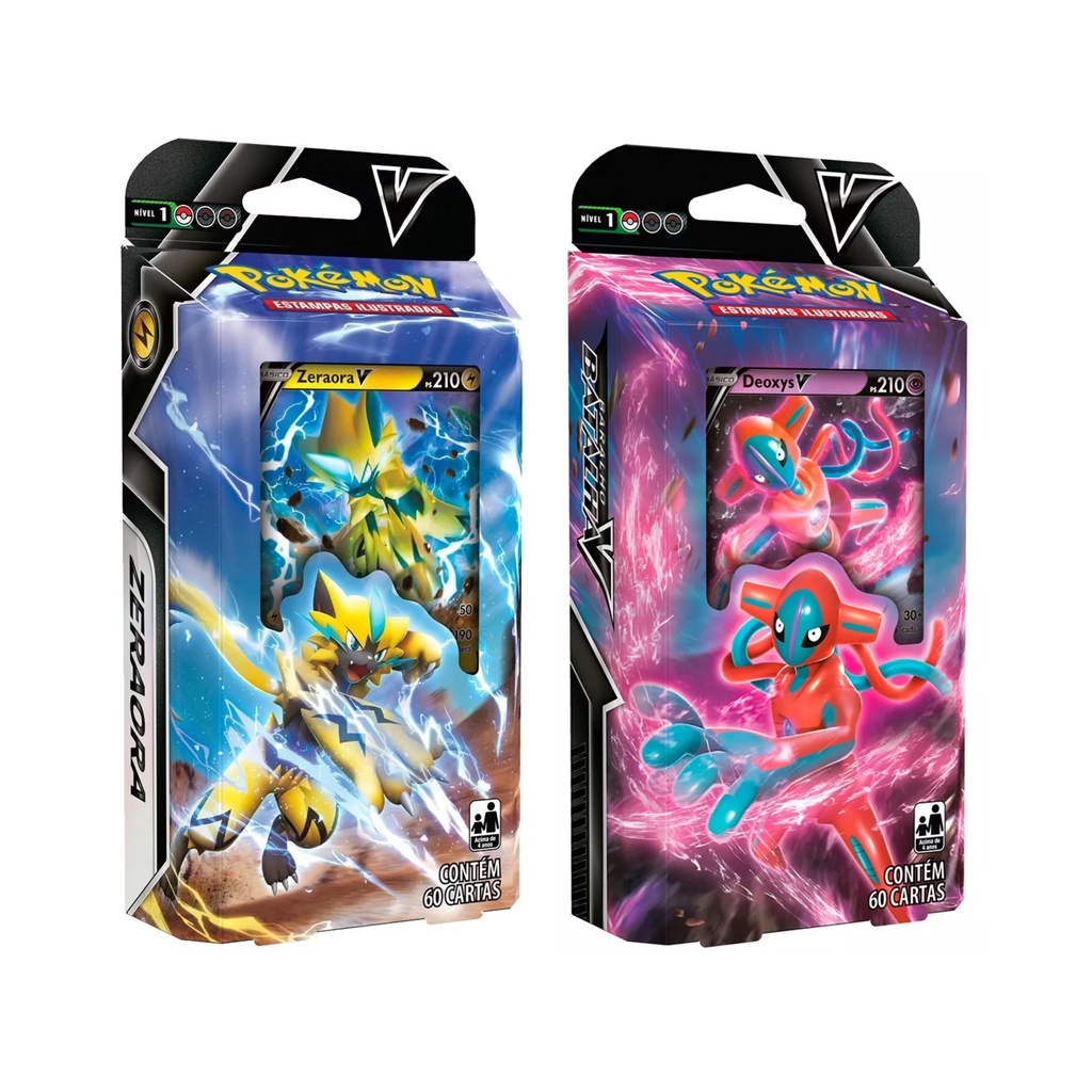 Pokemon Deck Cards Batalha Zeraora V Deoxys V Copag Original A Escolher ...