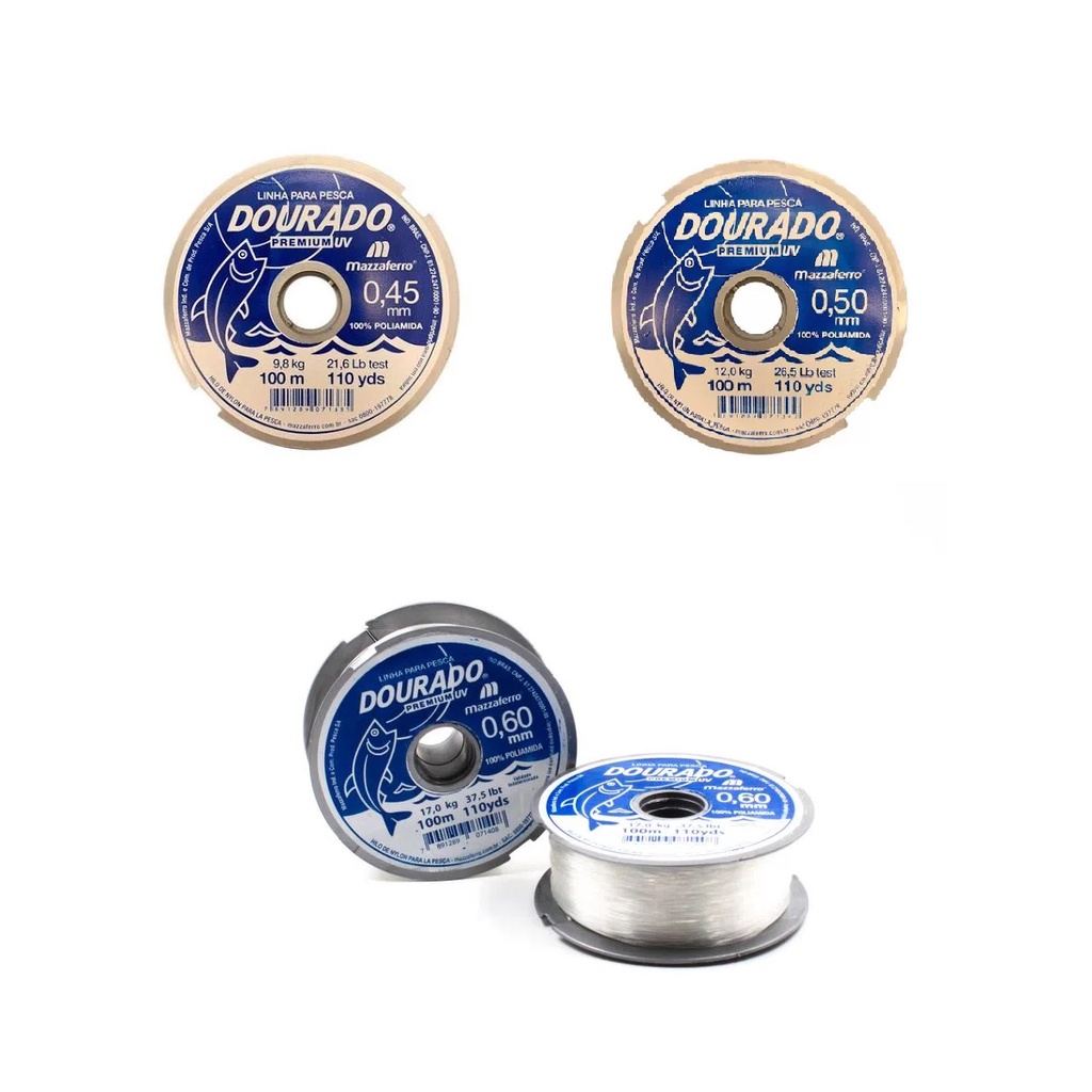 Fio de Nylon 0,45mm / 0,50mm / 0,60mm Mazzaferro - Rolo com 100 metros ... Fio de Nylon 0,45mm / 0,50mm / 0,60mm Mazzaferro - Rolo com 100 metros ...