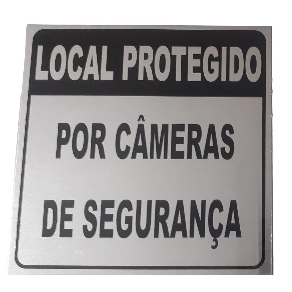 Placa Aviso Cameras de segurança Kit Com 5 Unidades 14x14x0,03 em ...