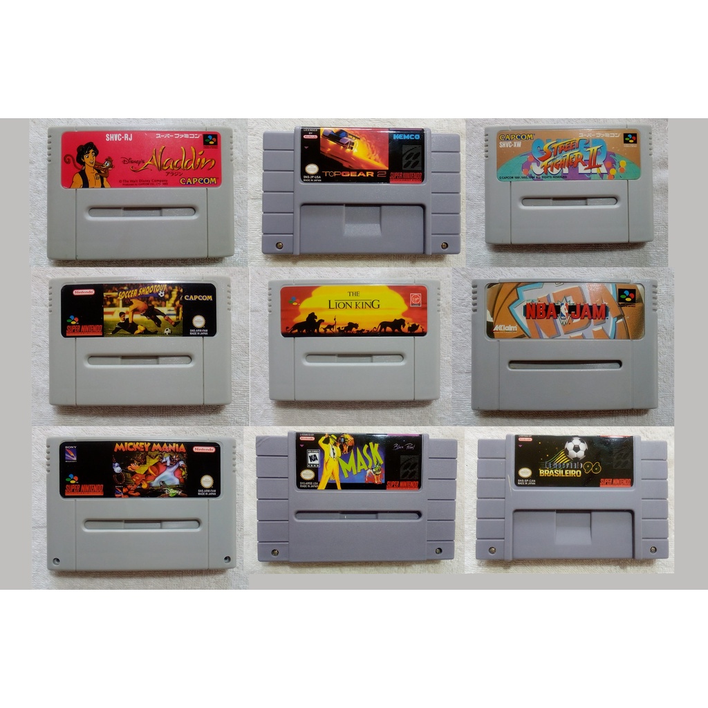 Fitas Cartuchos de Super Nintendo SNES PARALELAS (leia descrição ...