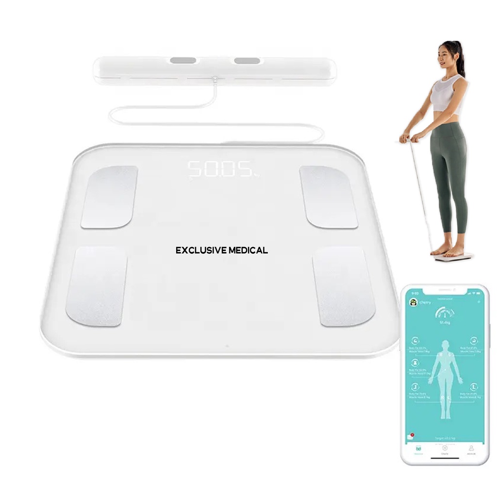 Balança Digital Bioimpedância Bluetooth até 180kg app portugues com ...