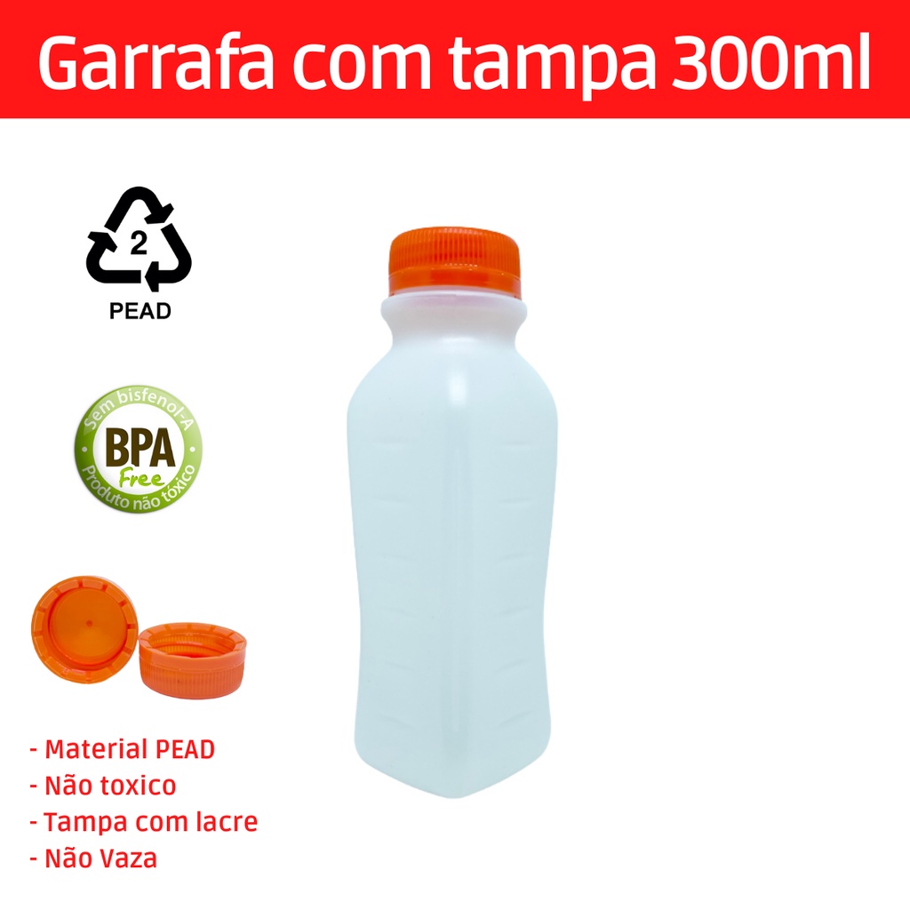 Garrafinha Descartavel 300ml Caldo De Cana Suco Laranja 25un | Shopee Brasil