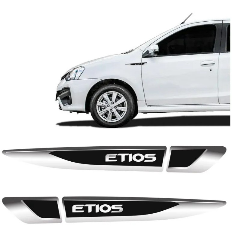 Aplique Lateral Resinado Compatível com Toyota Etios | Shopee Brasil