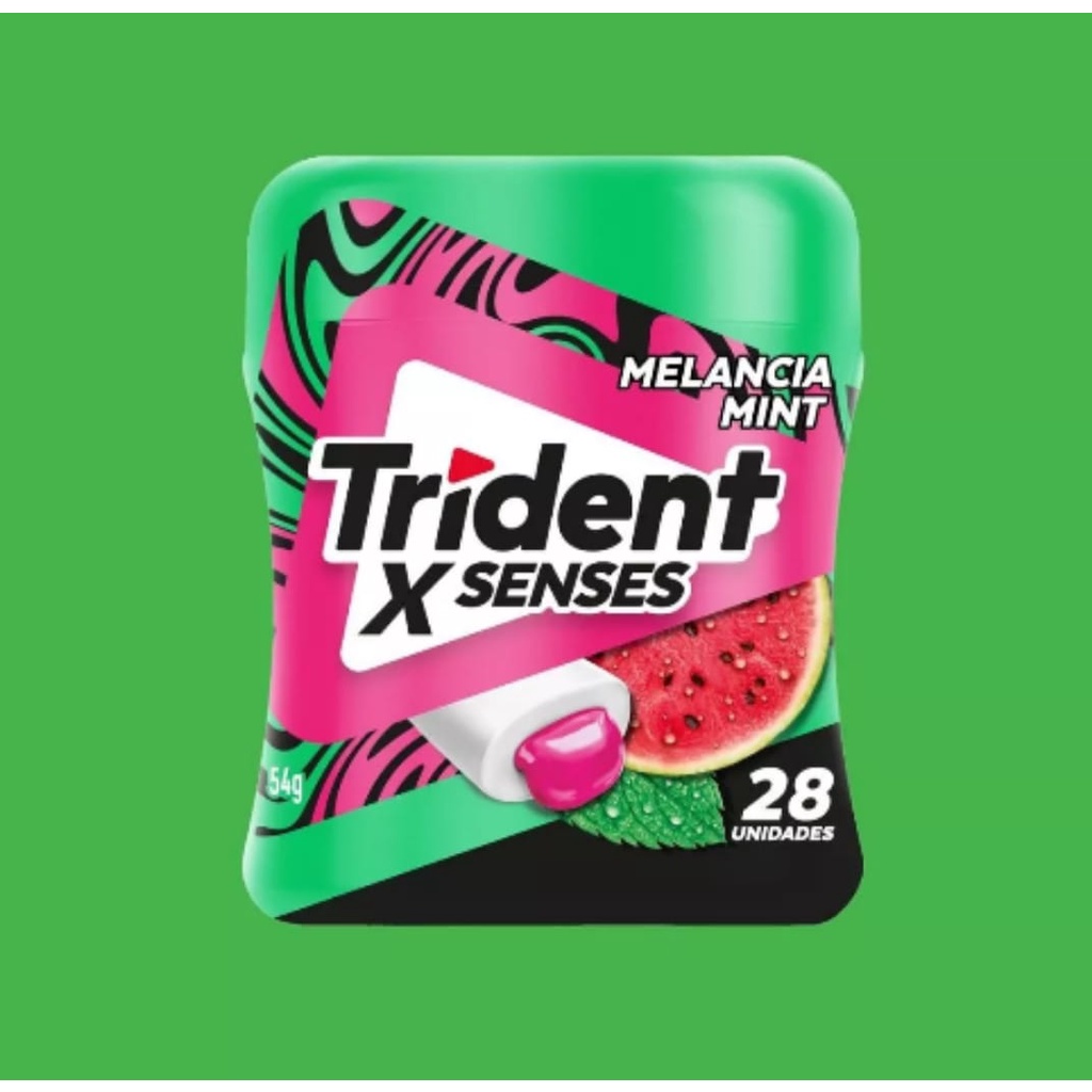 Trident Garrafa 56G X Senses Melancia | Shopee Brasil