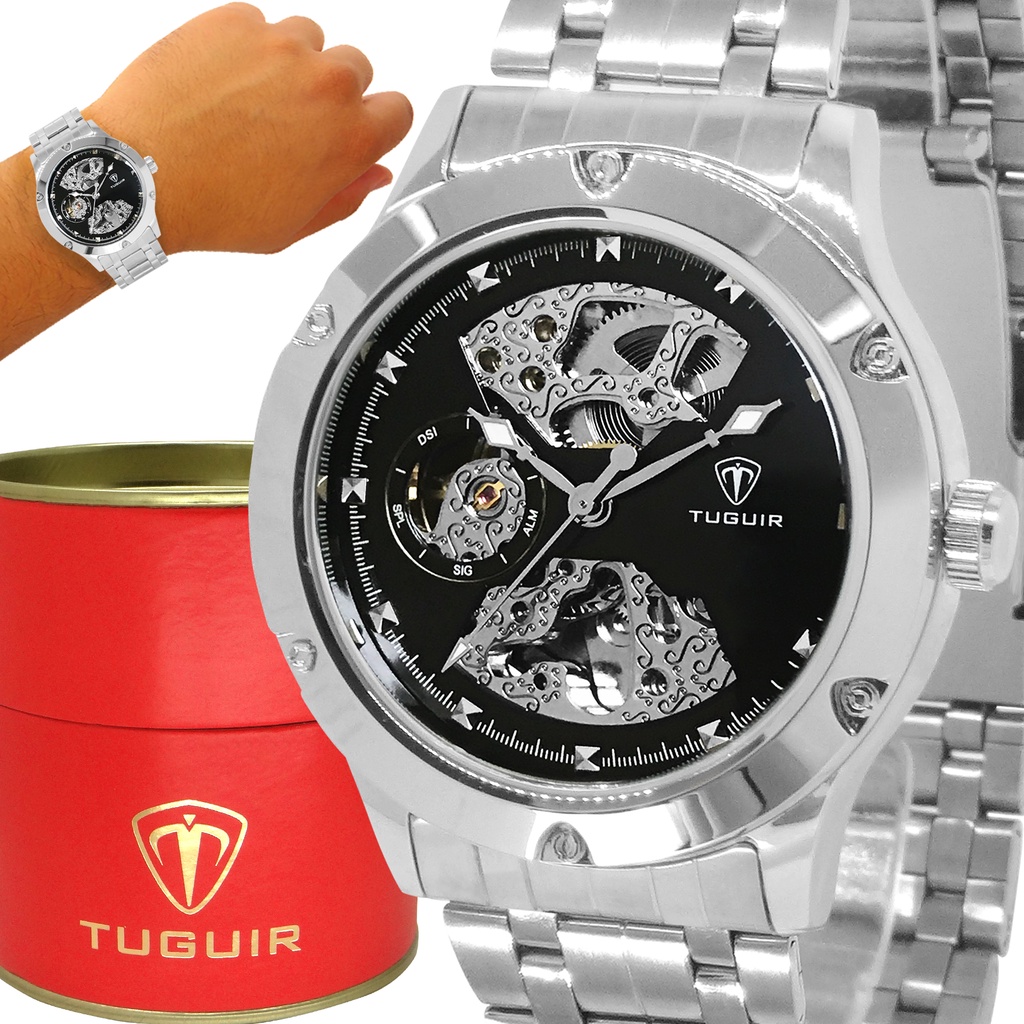 Relógio Masculino Automático Tuguir Original Prova Dágua Top | Shopee ...