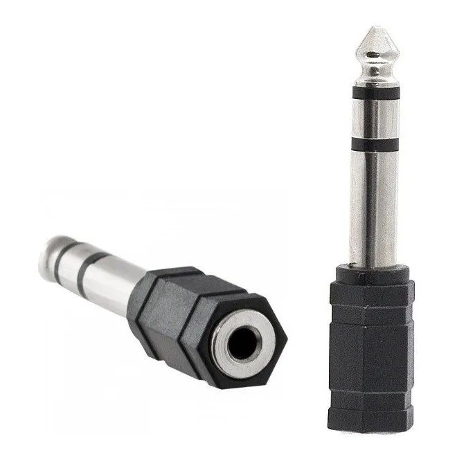 Adaptador P2 Fêmea Para P10 Macho Stereo - Conector Plug De Guitarra ...