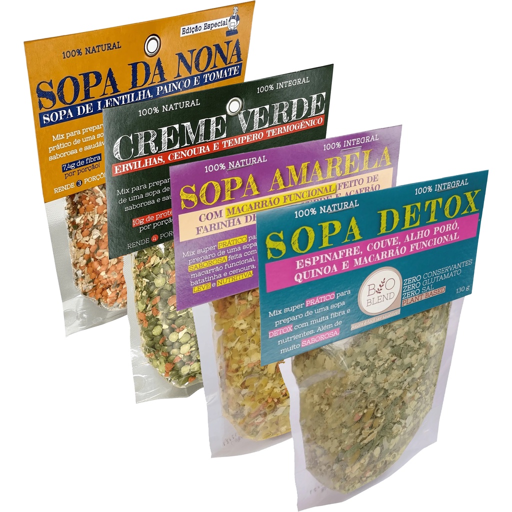 Sopa Bio Blend Zero Conservantes vários sabores | Shopee Brasil