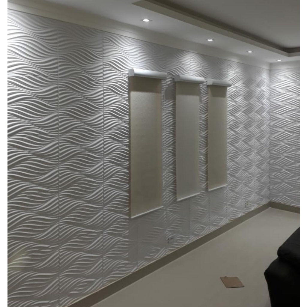 Kit 30 Placas de Pvc 3d Revestimento De Parede Teto Sala Quarto ...