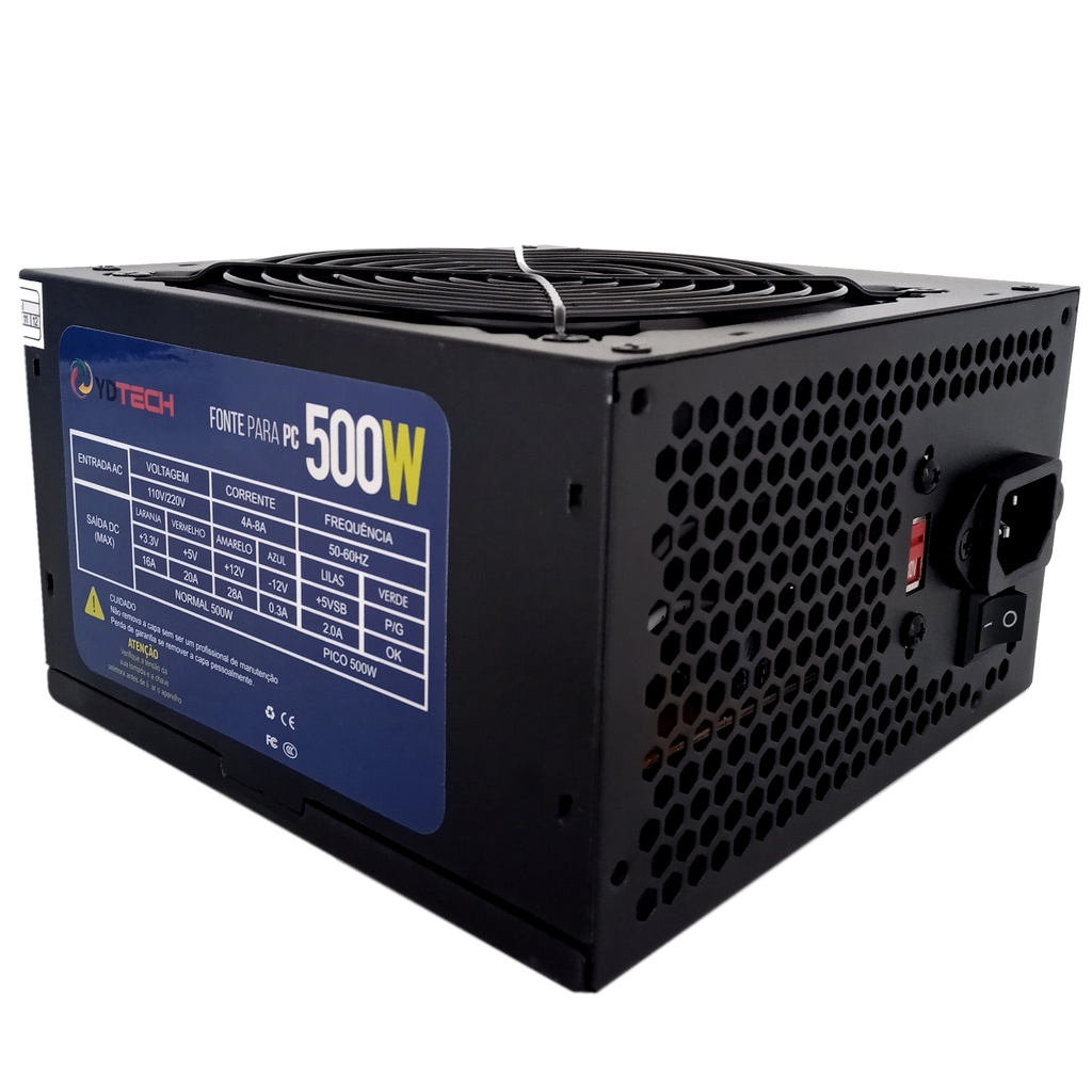 Fonte Atx 500w Reais Bivolt Gamer Super Silenciosa Para Pc Shopee Brasil
