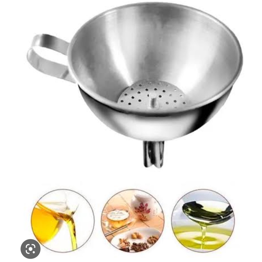 Funil Aço Inox Com Peneira Coador 11cm Prossifional | Shopee Brasil