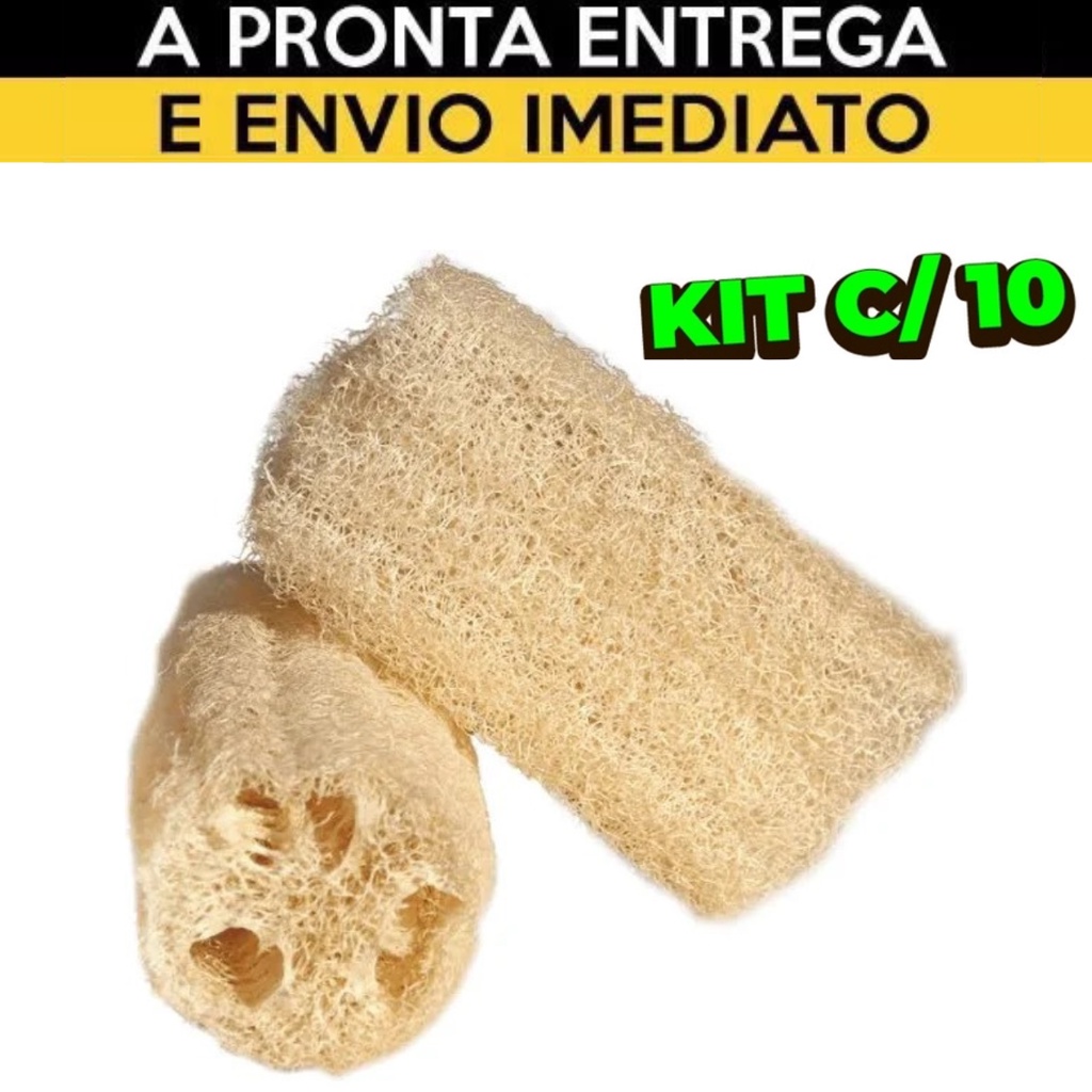 Kit 10 Buchas Vegetais Natural 100% Ecológica Em Pedaço Caipira Para ...