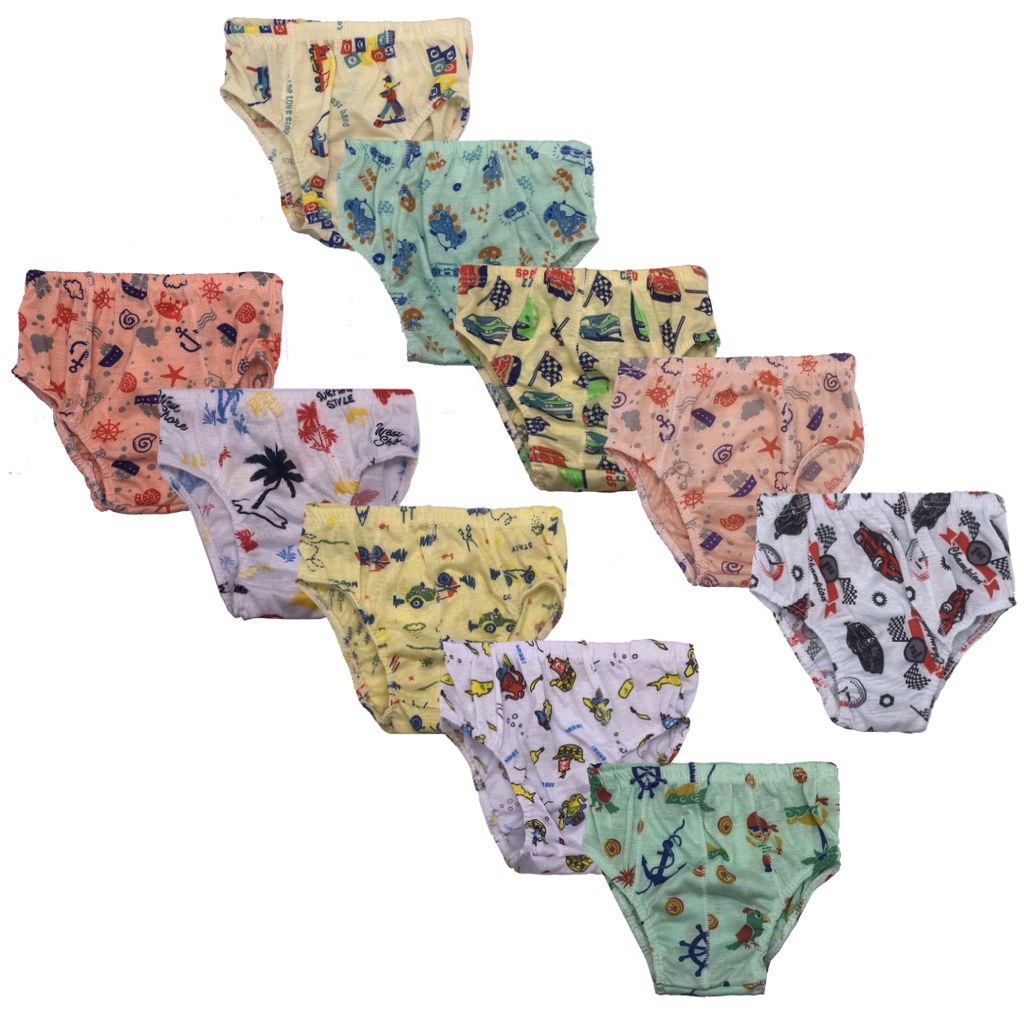 Kit 15 cuecas infantil meninos Estampada Slip Confortáveis Kids-cueca ...