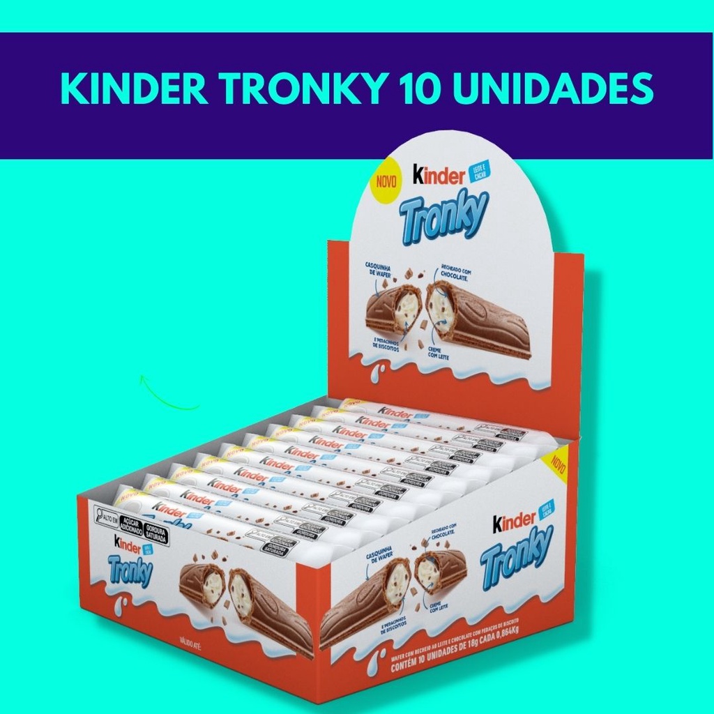 Kinder Tronky 10 unidades | Shopee Brasil
