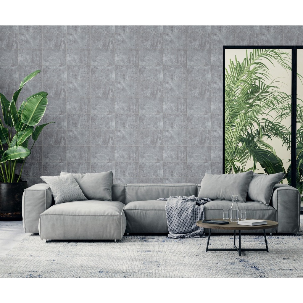 Papel de Parede Vinílico Rolo Texturizado Concreto Bruto | Shopee Brasil