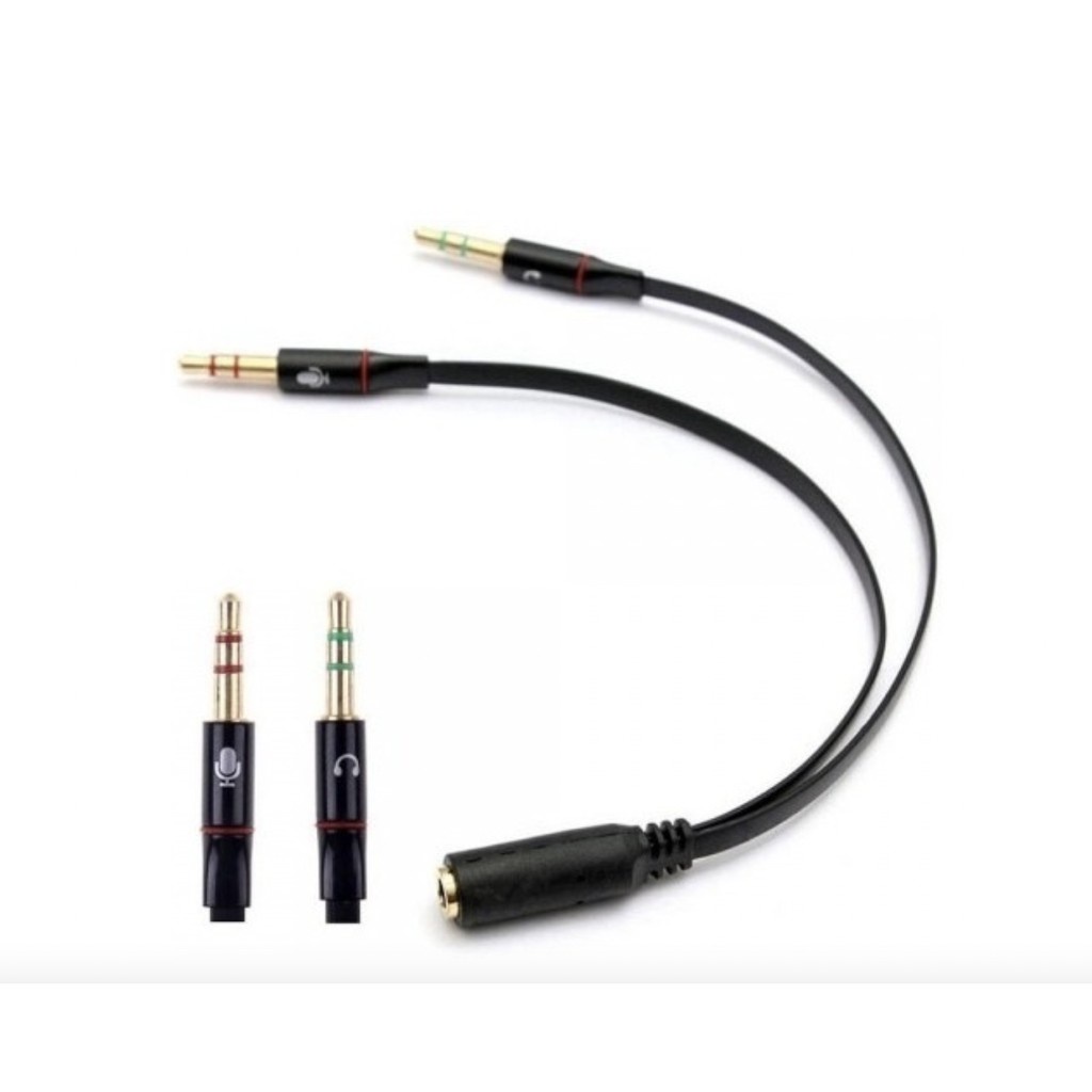 Cabo Adaptador (p2 Combo) P3 1 femea 2 machos Para Fone E Microfone ...
