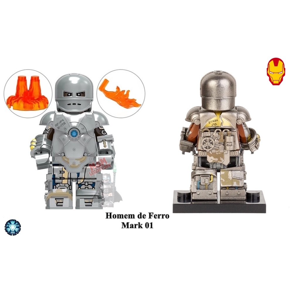 Iron Man Hulkbuster Mark 1 Minifigure Homem de ferro 1 Vingadores Tony ...