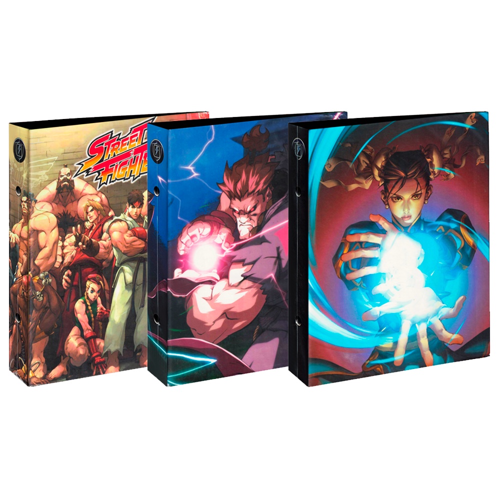 Fichário Arte Street Fighter 4 Pocket Binder 10 Folhas Max Protection ...