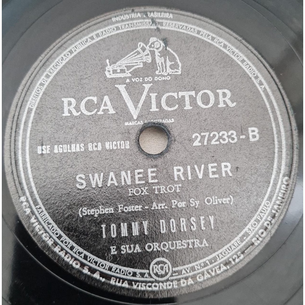 Disco Vinil 78 Rpm Rotações Tommy Dorsey e sua orquestra- RCA Star Dust ...