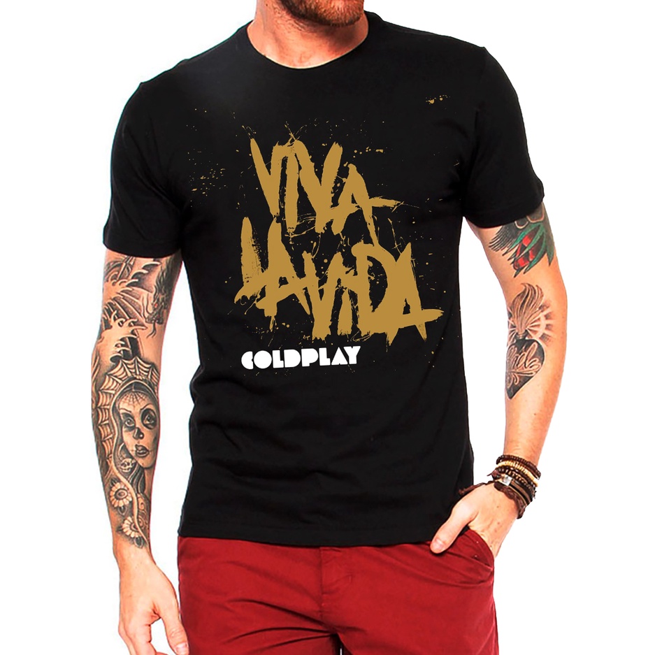 Camisa Camiseta Banda Coldplay Viva La Vida Or Death | Shopee Brasil