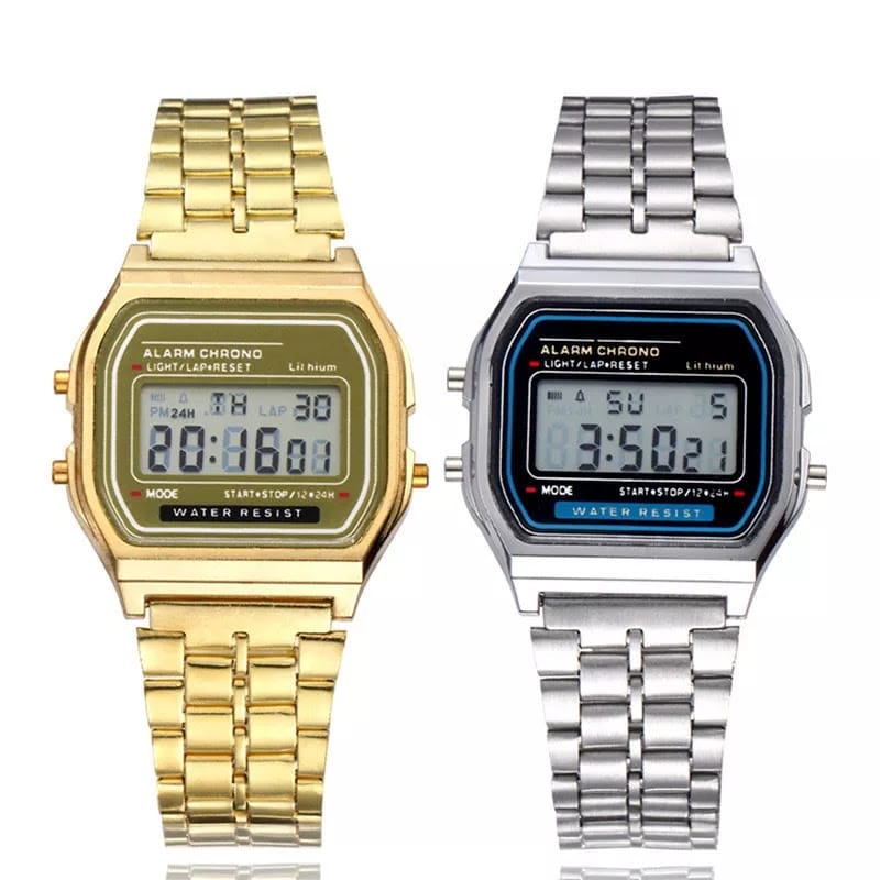 Relógio Casio Digital Unissex Dourado WR Prata WR Prata e Branco WR ...