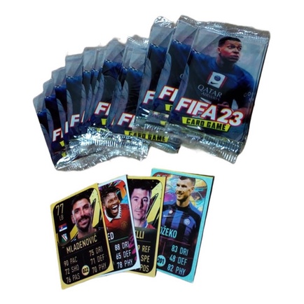 Kit 200 Cards Figurinhas Fifa 2023 Copa = 50 Pacotes Bafo | Shopee Brasil