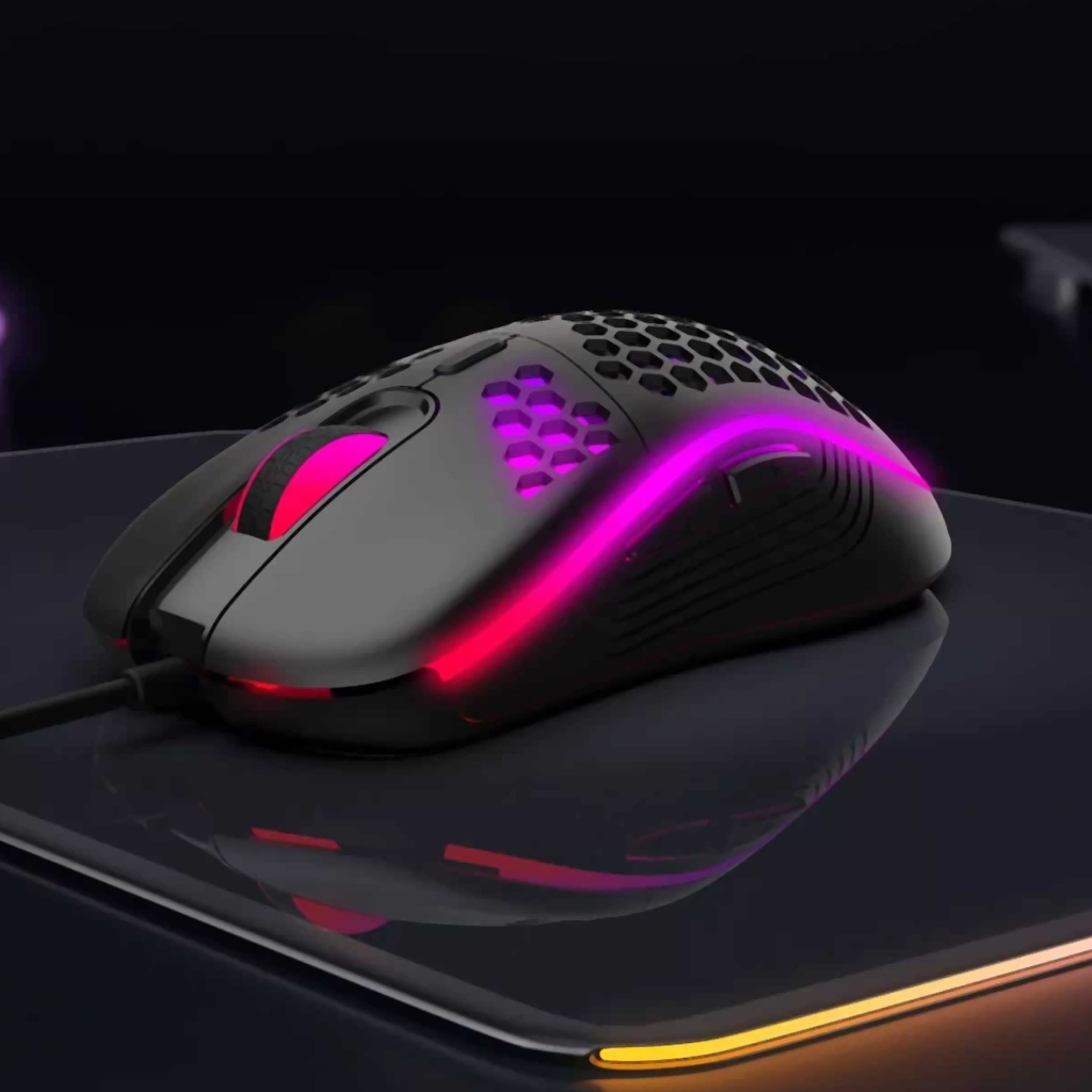 Mouse Gamer 16000 DPI Melhor que Reize RGB Ambidestro Design Honeycomb ...