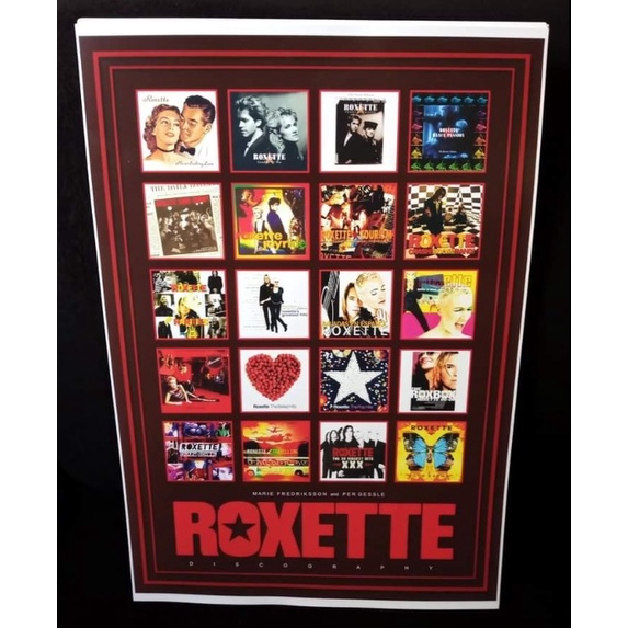 Roxette poster cartaz Dupla de pop Marie Fredriksson e Per Gessle ...