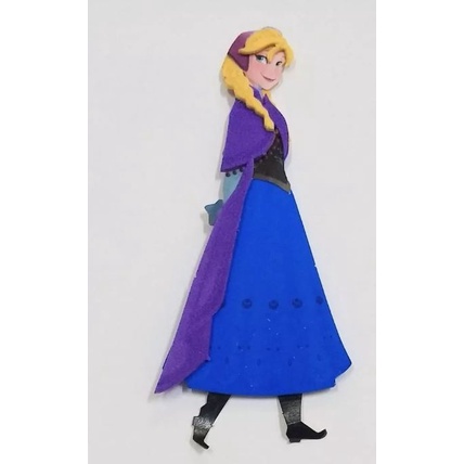 Aplique Mini Personagem EVA grande Frozen Anna Elsa 6 unidades | Shopee ...