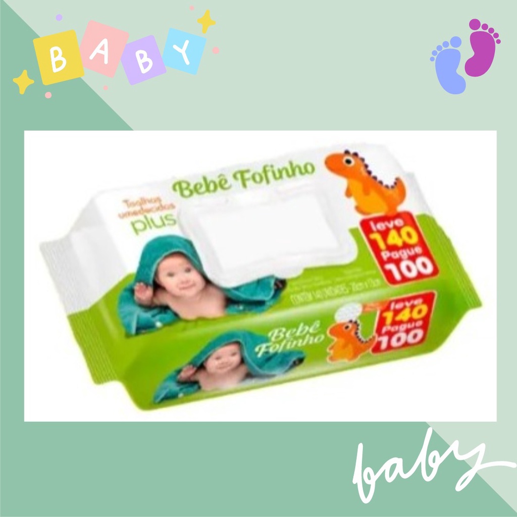 Toalhas umedecidas bebê fofinho com 140 unidades | Shopee Brasil