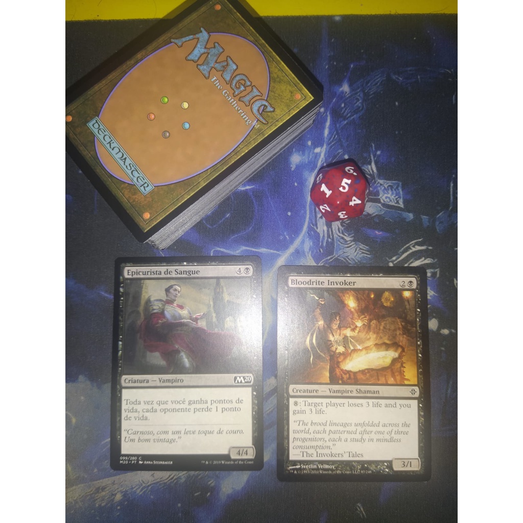 Deck Magic the Gathering - Monoblack temático Vampiros + dado D20 ...