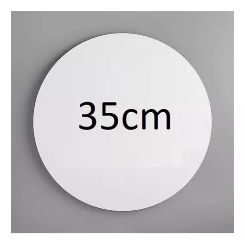CAKE BOARD 35CM PARA BOLO EM MDF 3MM -20/15/10/5- UNIDADE COR BRANCO ...
