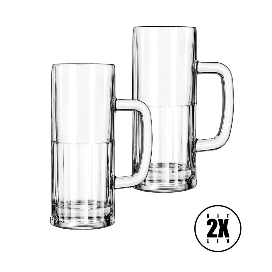 Kit 2 Canecas de Chopp Stein 650ml Vidro | Shopee Brasil