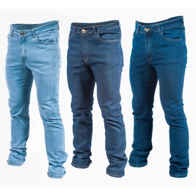 Kit 3 Calças Jeans Masculina Tradicional Shopee Brasil