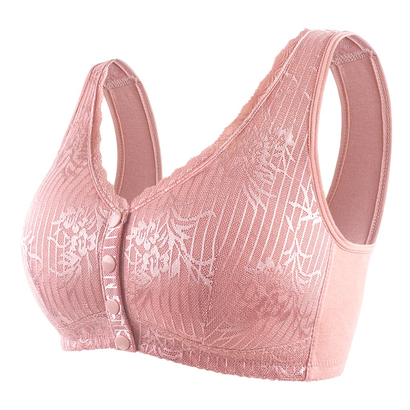 Novo Botão Frontal Roupa Íntima Feminina Colete Com Arame Renda Plus ...