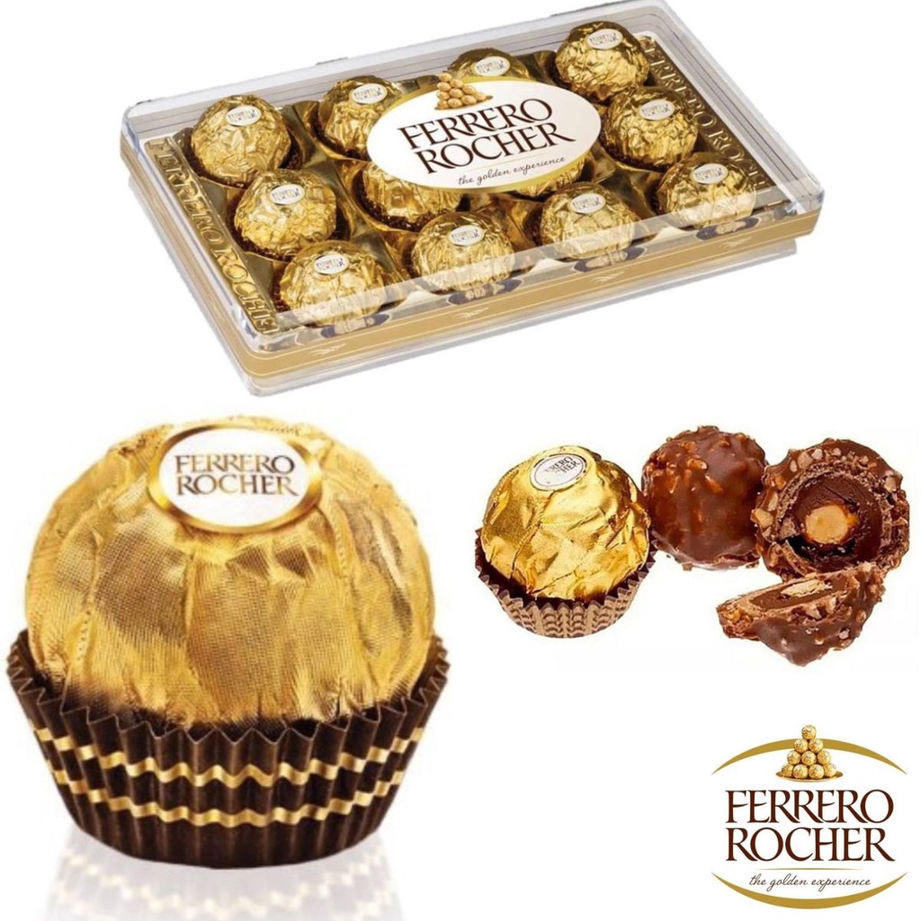 Bombom Ferrero Rocher c/12 unidades 150g | Shopee Brasil