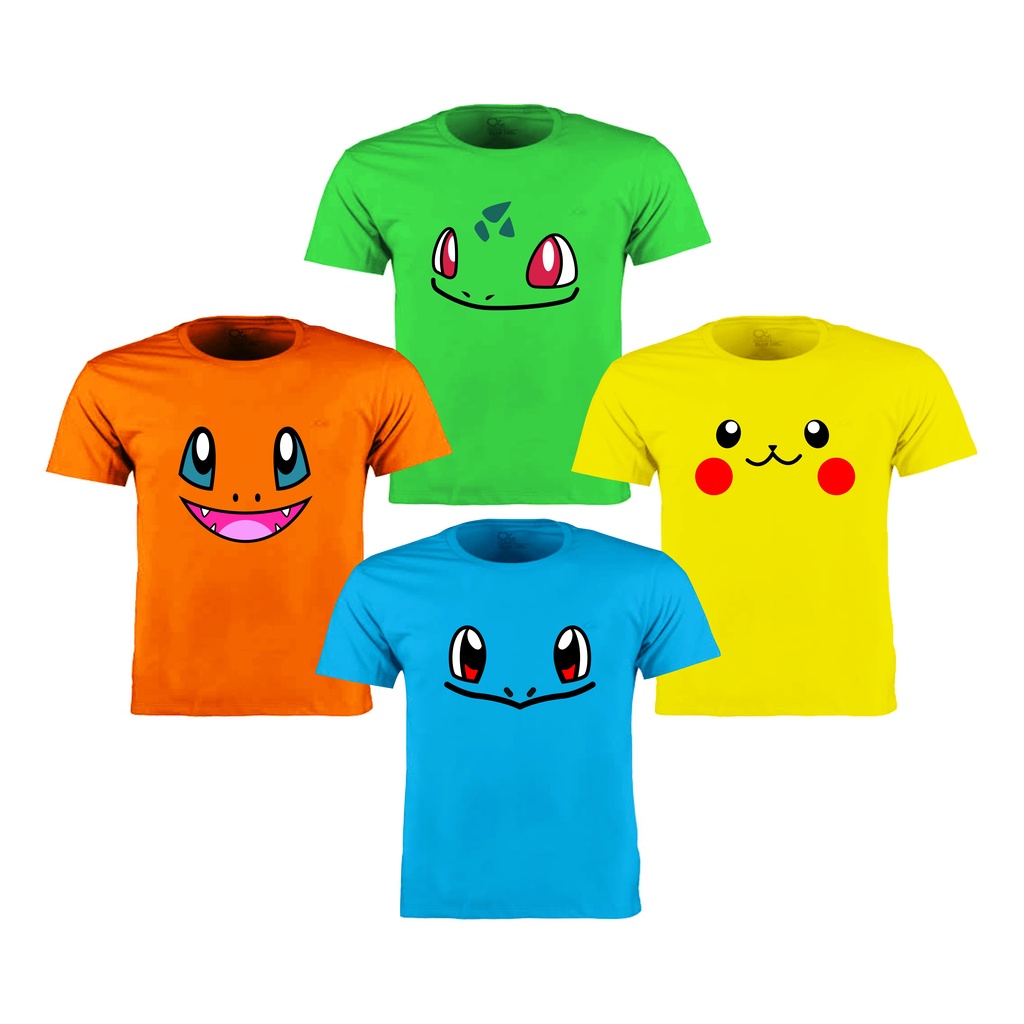Kit 4 Camisetas Personalizadas Pokemon | Shopee Brasil