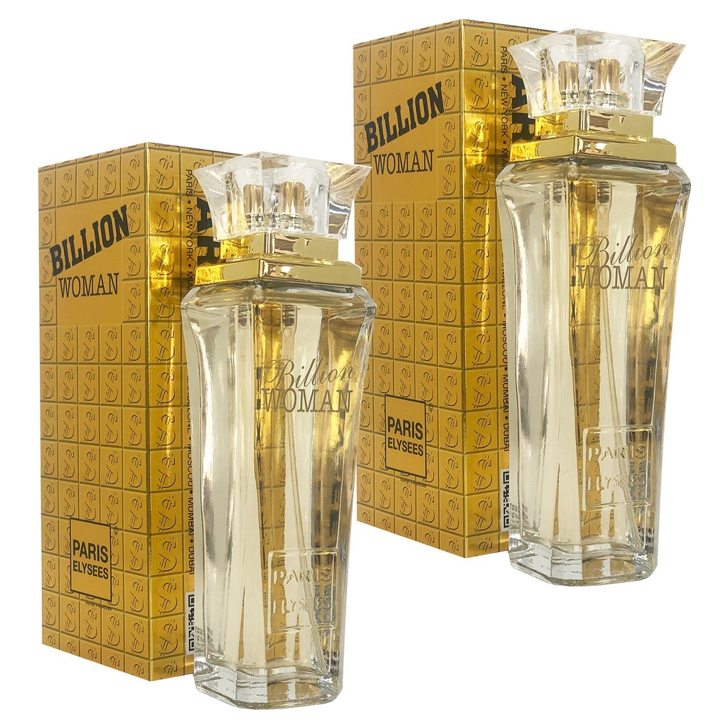 Kit 2 perfumes Billion Woman 100ml Paris Elysees Feminino | Shopee Brasil