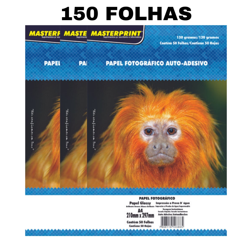 Papel Foto Fotografico Glossy Brilhante A4 130g Master Print Premium ...