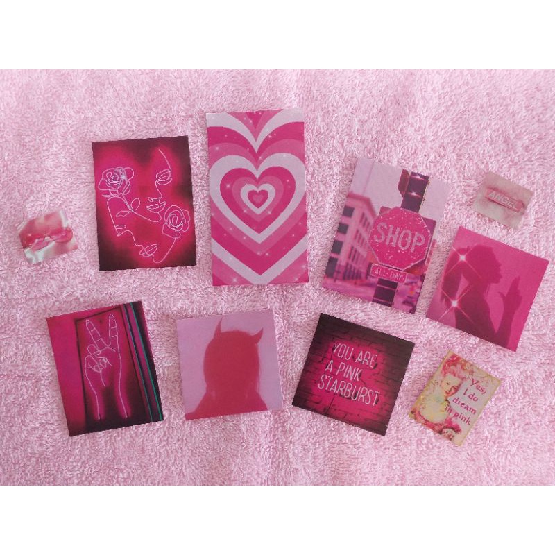 Adesivo rosa aesthetic decalque sticker figurinha | Shopee Brasil