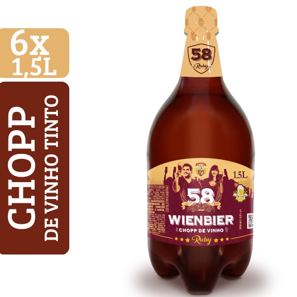 Chopp Wienbier 58 vinho tinto 1.5L (6un) | Shopee Brasil