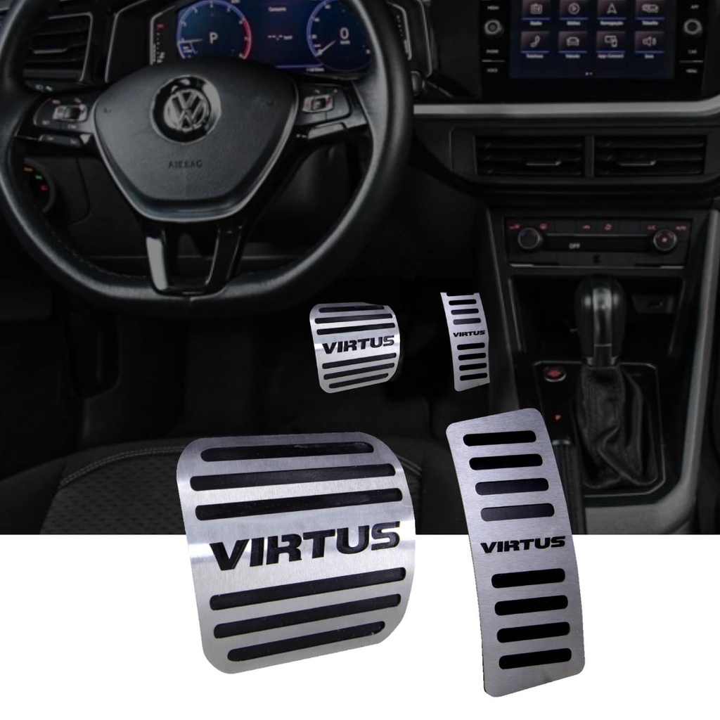 Vw Virtus Kit Pedaleira Inox Cromado Modelo Original | Shopee Brasil