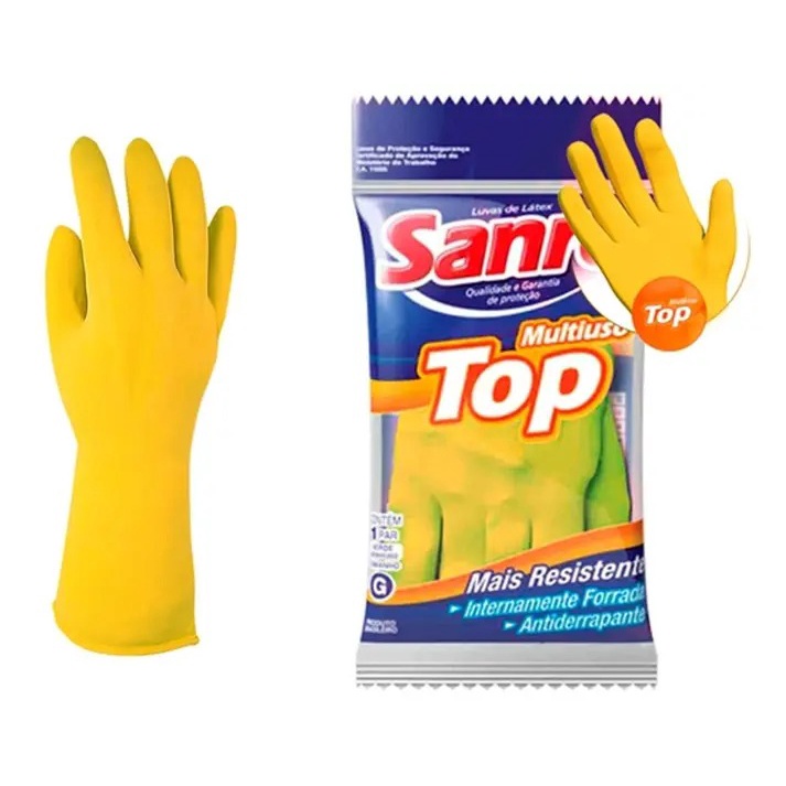 LUVA SANRO FORRADA TOP AMARELA ,G - Embalagem c/:3 pares | Shopee Brasil