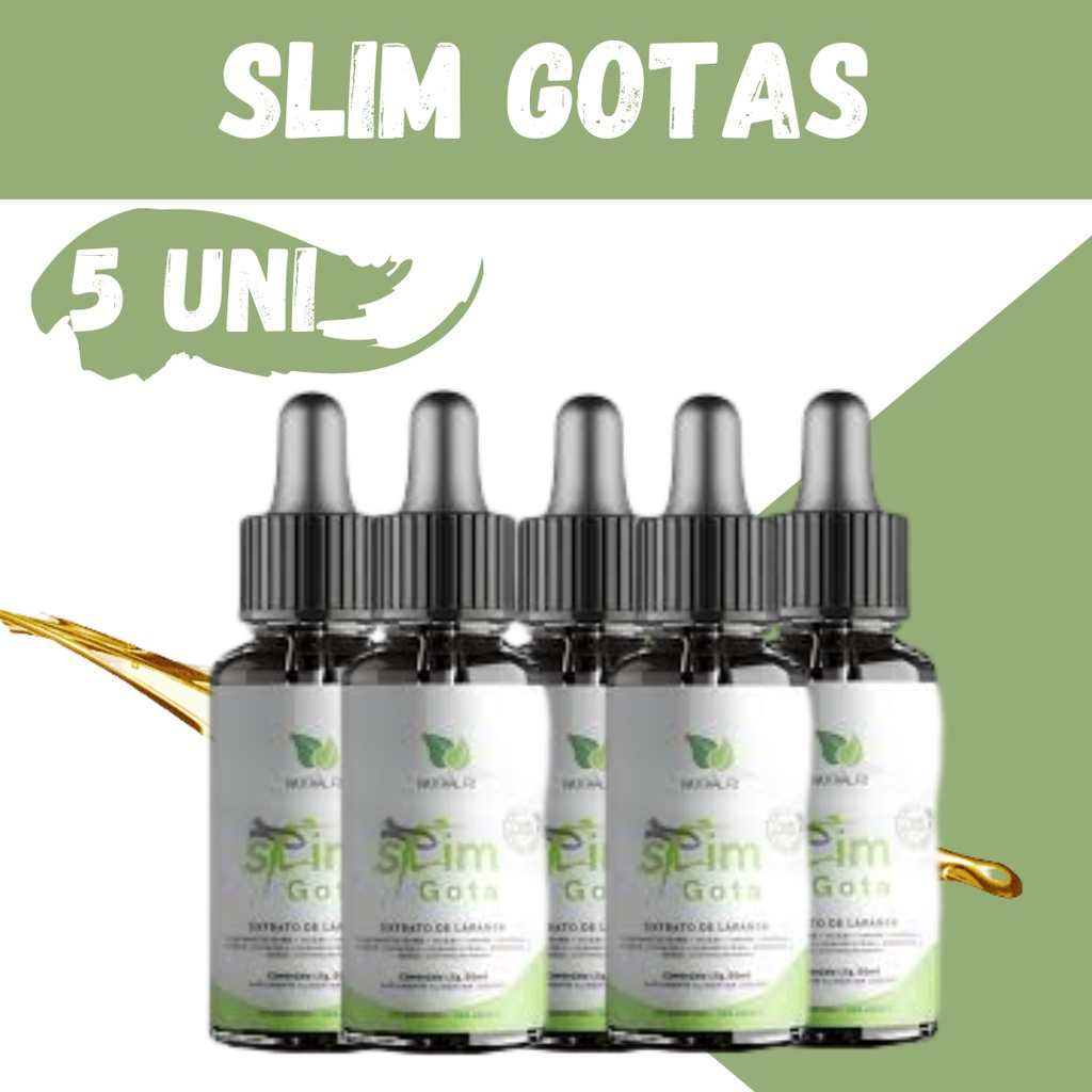 5 FRASCOS SLIM GOTAS ORIGINAL | Shopee Brasil